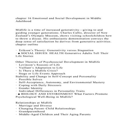 chapter 16 Emotional and Social Development in Middle Adulthood.docx