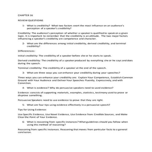Chapter 16: Persuasive public speaking | PPT