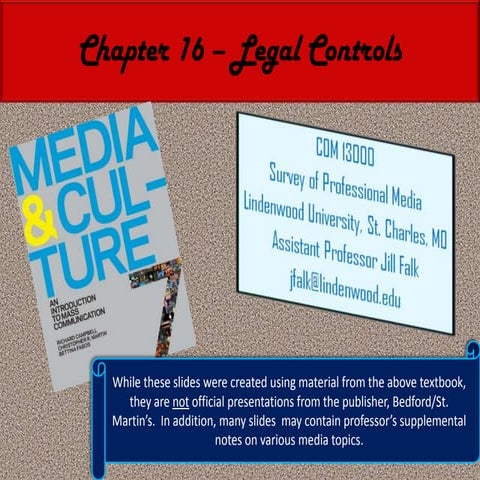 Chapter 16 – Legal Controls | PPTX