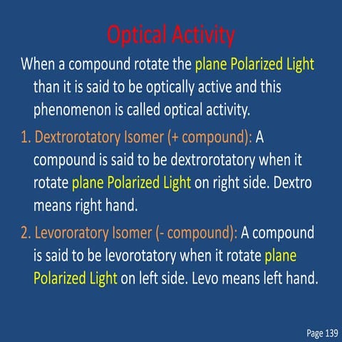 Chapter 16, plane polarized light lec.11 | Chemistry | Science