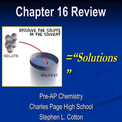Chapter 16 review | PPTX | Chemistry | Science