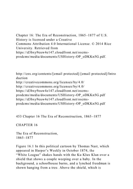 Open stax history_ch16 the era of reconstruction, 1865-1877 ...