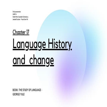Chapter 17. Language history and change | PDF