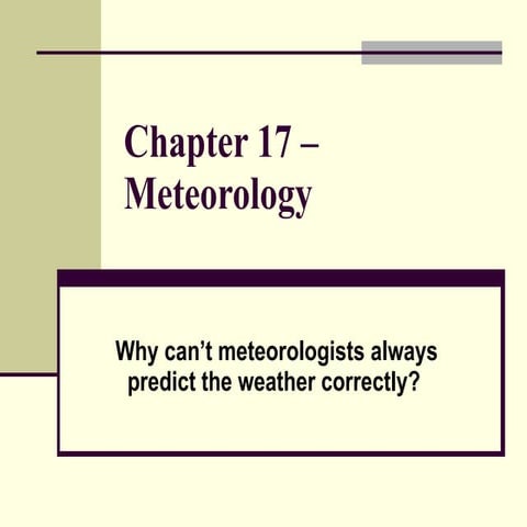 Chapter 17 – meteorology | PPT