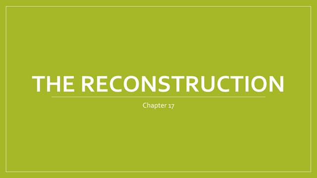Reconstruction (1865-1877) | PPT