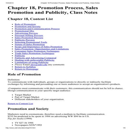 Chapter 18 promotion process, sales promotion and publicity, class ...