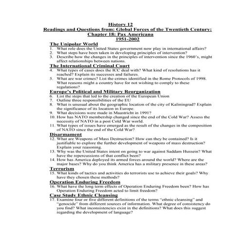 H12Chapter 18 questions | PDF