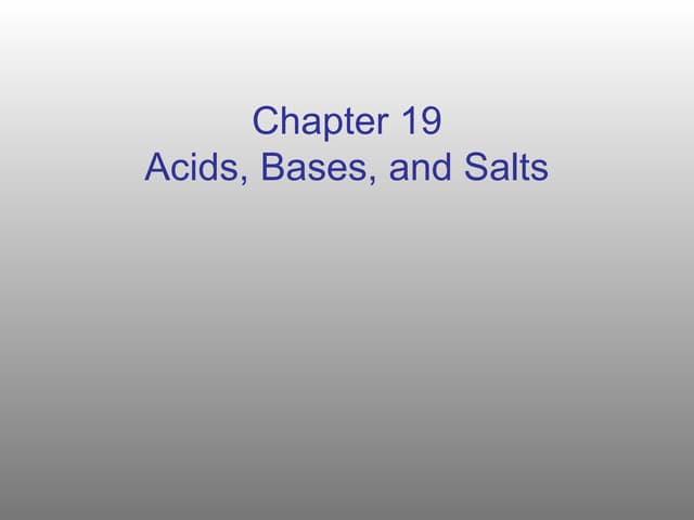 Acids and bases | PPT