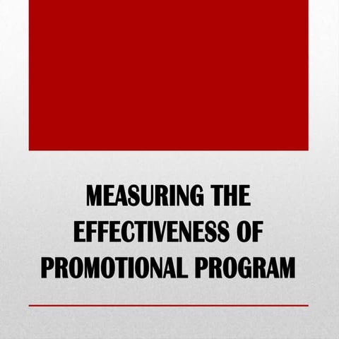 EFFECTIVENESS OF PROMOTION | PPTX