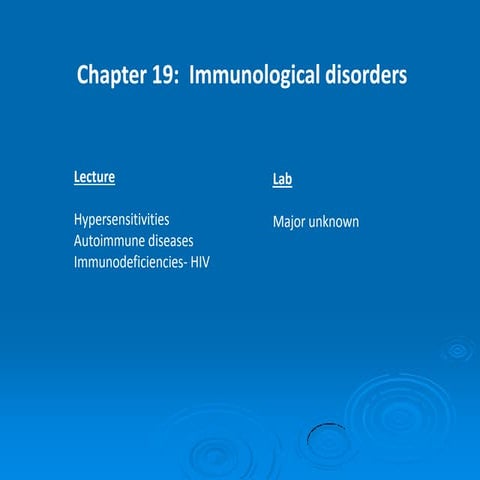 Chapter 19 PPT immunological disorders 22 | PDF