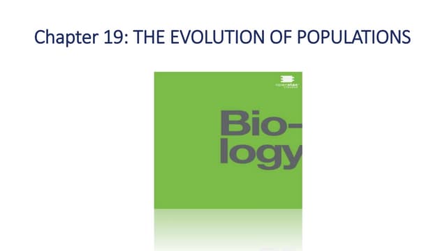 Chapter 1 Introduction To Population Genetics Pptx