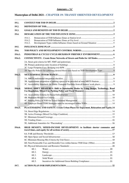 Transit Oriented Development - TOD - Human Settlement Planning - Architecture | PDF