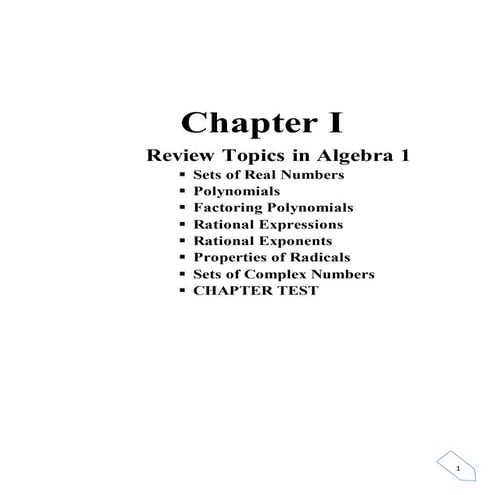 Chapter 1 algebra lecture notes | PDF