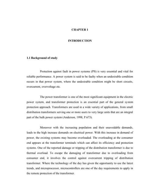 Microcontroller Based Transformer Protectio Pdf