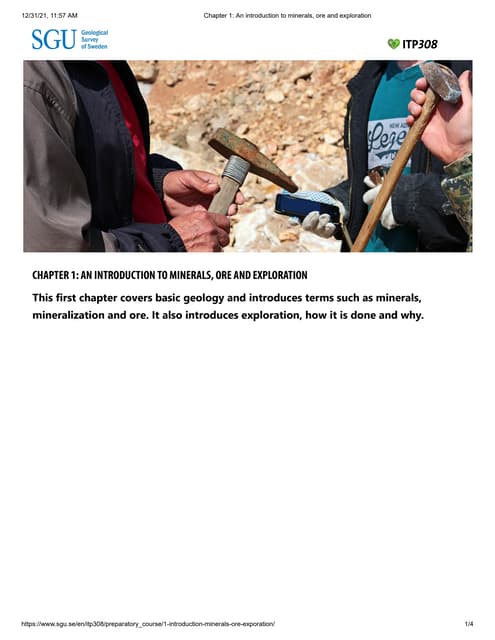 Mining geology an overview | PDF