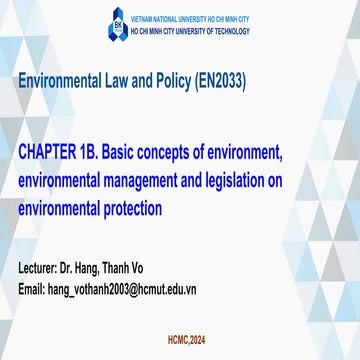 Chapter 1B - Basic concepts of environment, environmental management ...