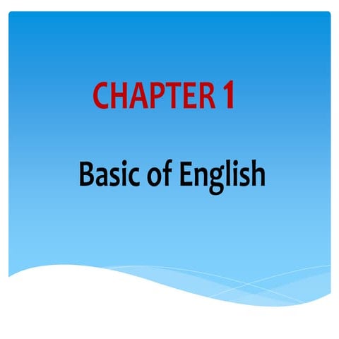 Chapter 1 (Basic of English) | PPTX