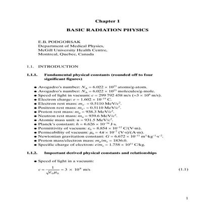 Chapter1 basic radiation physics | PDF