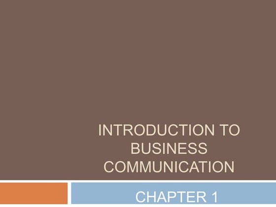 Chapter 1 Communication in the workplace | PPT