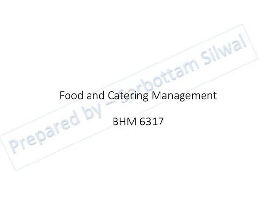 Types of catering establishments | PPT