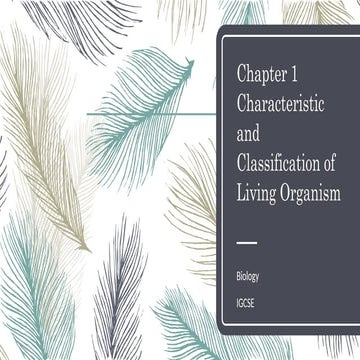 iGCSE Biology Section 1 Lesson 1.ppt