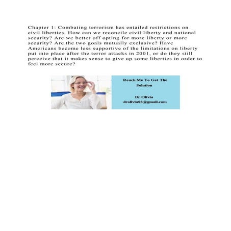 Chapter 1 Combating terrorism has entailed restrictions on civil li.docx | Terrorism | Sensitive ...