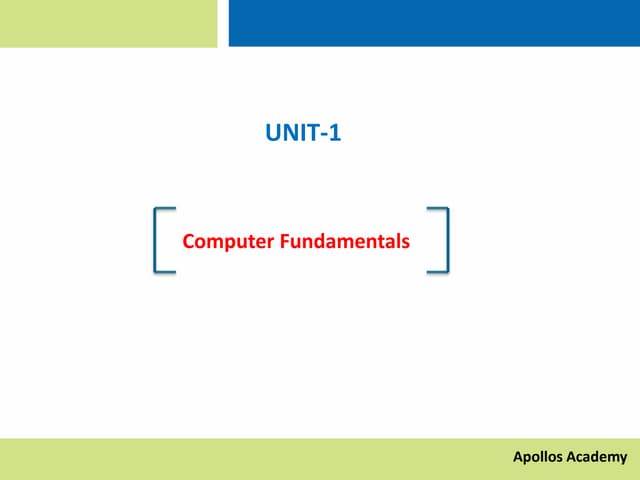 Module 1-parts of computer and its functions | PDF