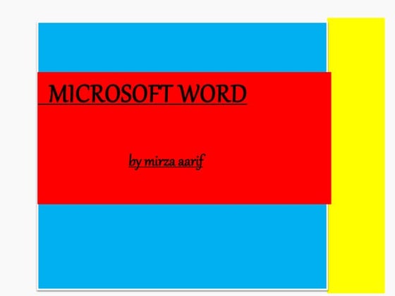 Introduction to MS Word | PPT