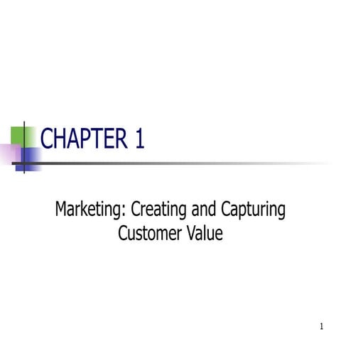 Chapter 1 Creating And Capturing Customer Value | PPT