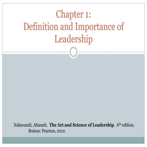 Chapter 1 Definition and Importance of Leadership V2003.ppt