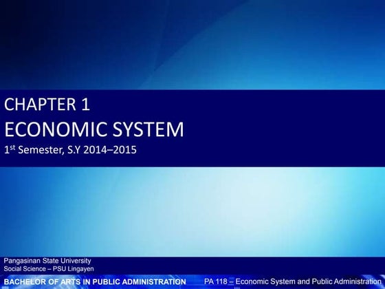 Economic System | PPTX | Economy | Business and Finance