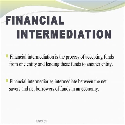 Chapter1 financial intermediary | PPT