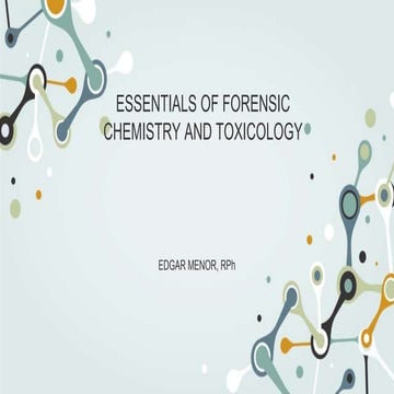 Chapter 1 forensic chemistry | PPT