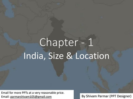 Class 9th Geography Chapter 1| India-Size and Location | PDF | Asia Travel | Travel Locations