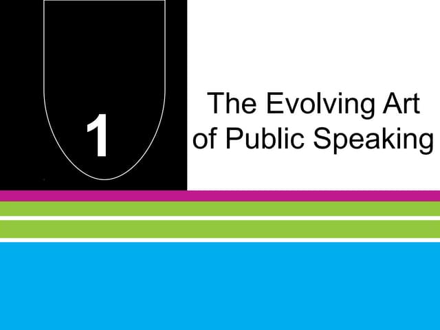 Chapter 1: Getting Started- The Evolving Art of Public Speaking | PPT Chapter 1: Getting Started- The Evolving Art of Public Speaking | PPT