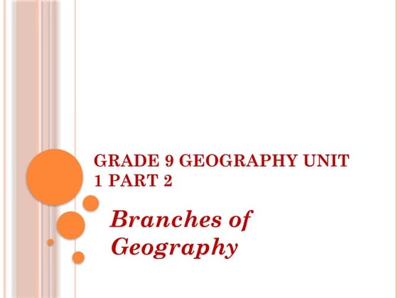 Branches of physical geography | PPTX