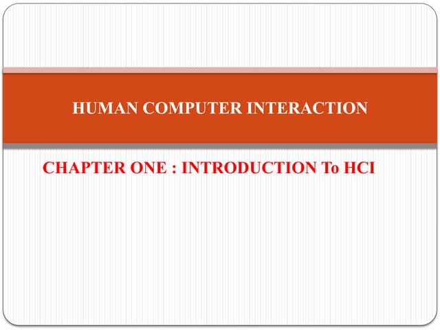Human computer interaction | PPTX