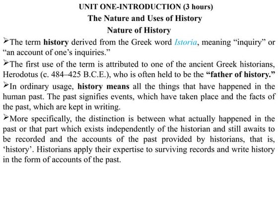 Lesson-2 about the meaning of history.pptx | Books and Literature