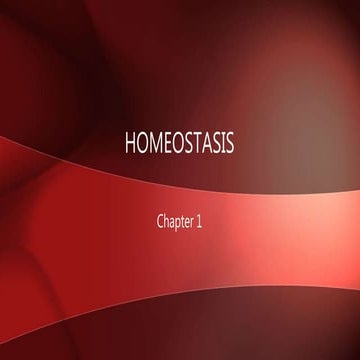 Chapter 1 homeostasis | PPTX
