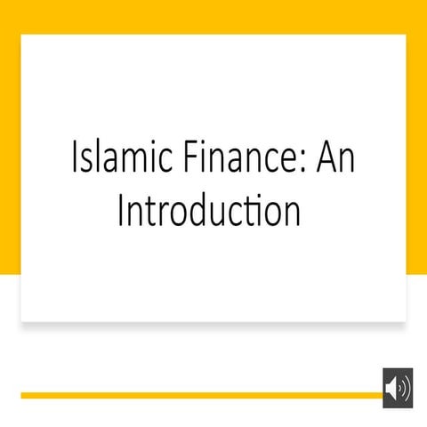 Islamic Financial Management: The Beginner | PPTX