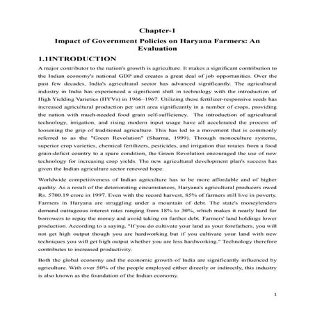 Chapter 1 Impact of Government Policies on Haryana Farmers.docx