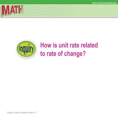 (7) Inquiry Lab - Rate of Change | PPT