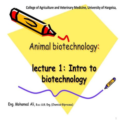 Introduction to Animal Biotechnology | PPTX