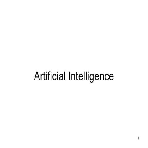 Artificial Intelligence- introduction | PPT