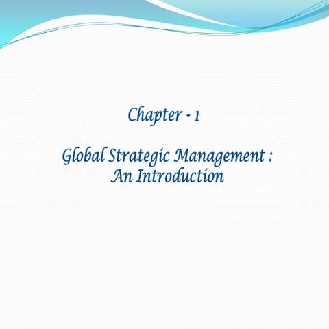 Chapter global strategic management1 introduction | PPTX