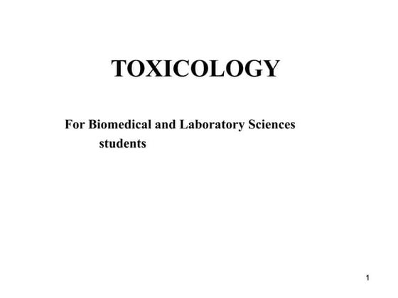 Basic definition and types of toxicology | PPTX