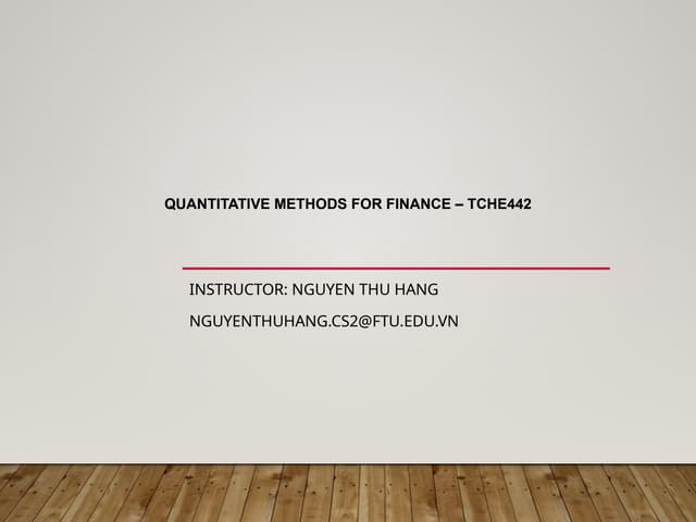 Econometrics Lecture 1st Ppt