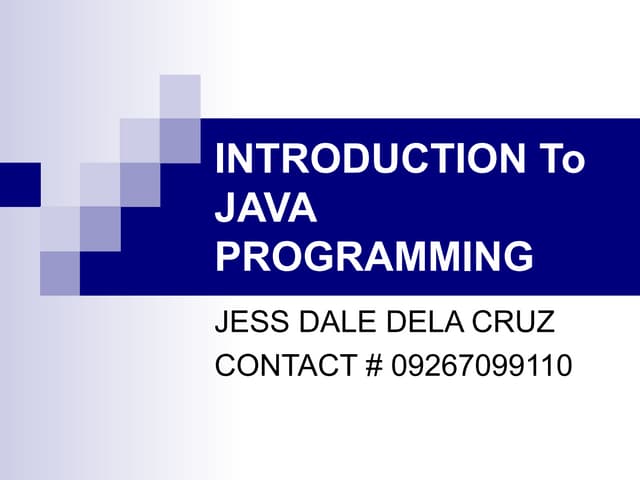 Introduction to Java Programming Language