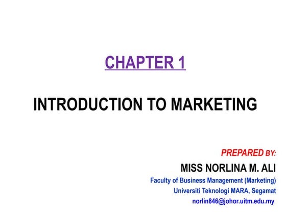 Introduction To Marketing | PPT