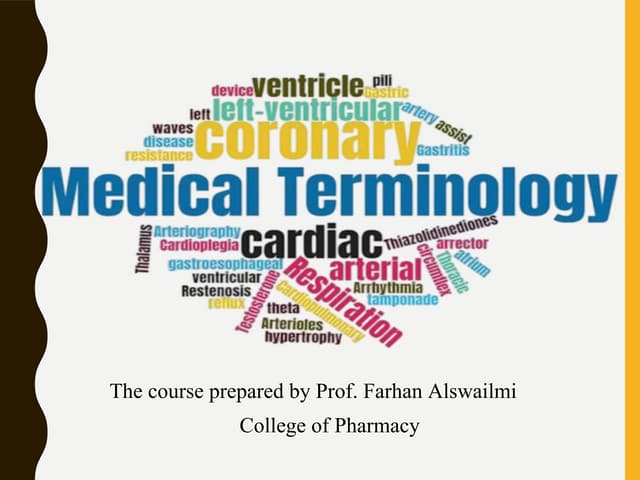 introduction to medical terminology pptx | PPTX